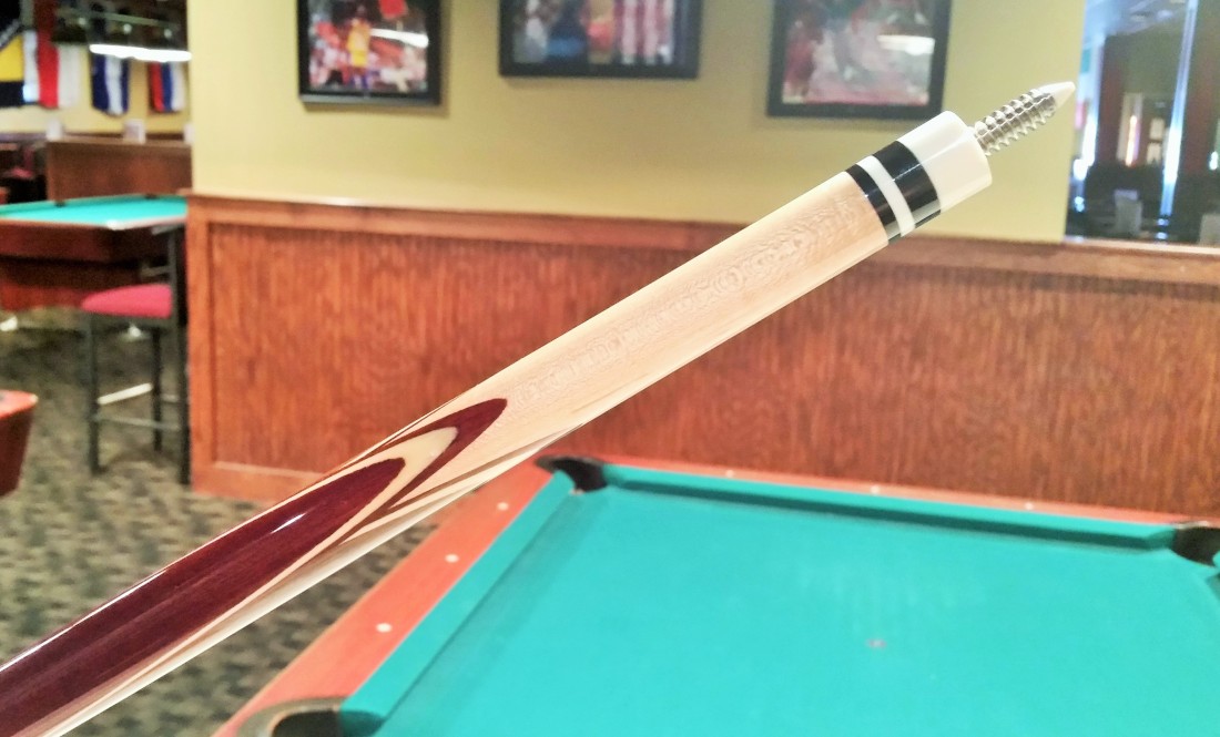 Andy Gilbert Titlist butterfly conversion pool cue stick for sale.