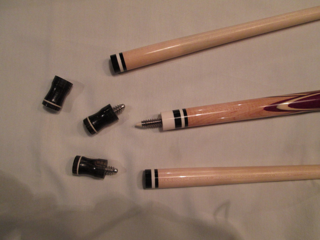 Andy Gilbert Titlist butterfly conversion pool cue stick for sale.