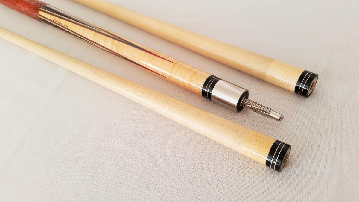 pfd Studios cue by Paul & Ellen Drexler with 2 shafts for sale.