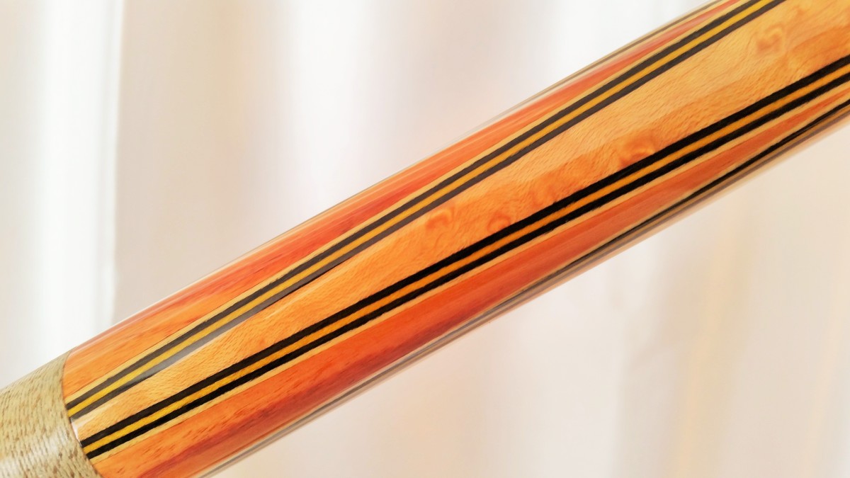 Tim Scruggs Custom Pool Cue with TS Joint Protectors For Sale