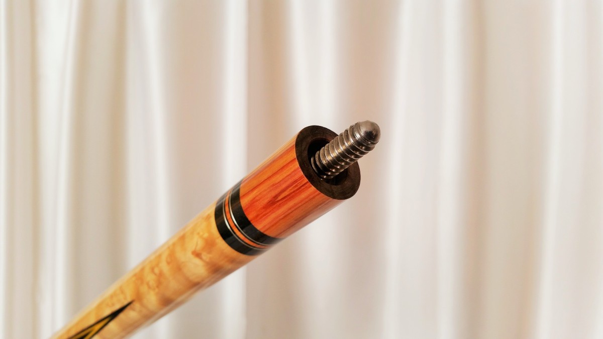Tim Scruggs Custom Pool Cue with TS Joint Protectors For Sale