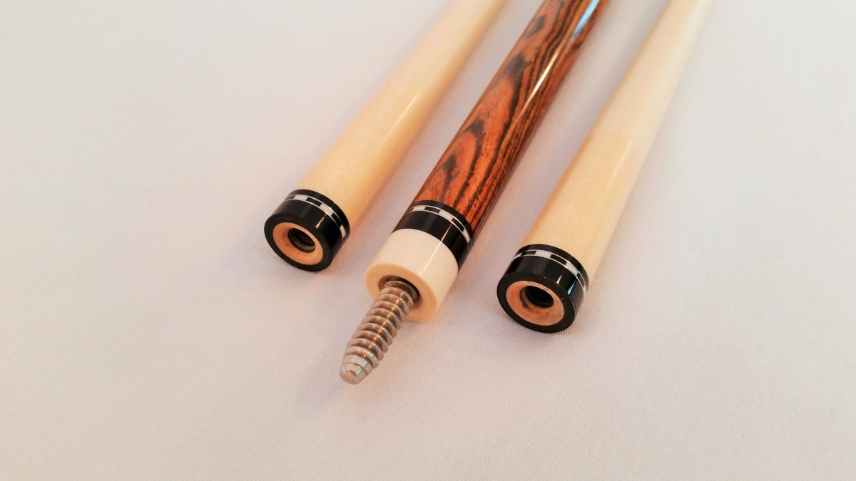 Andy Gilbert Bocote 2 Shaft Full Custom Pool Cue Stick For Sale.
