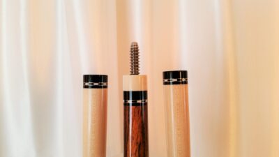 Andy Gilbert Bocote 2 Shaft Full Custom Pool Cue Stick For Sale.