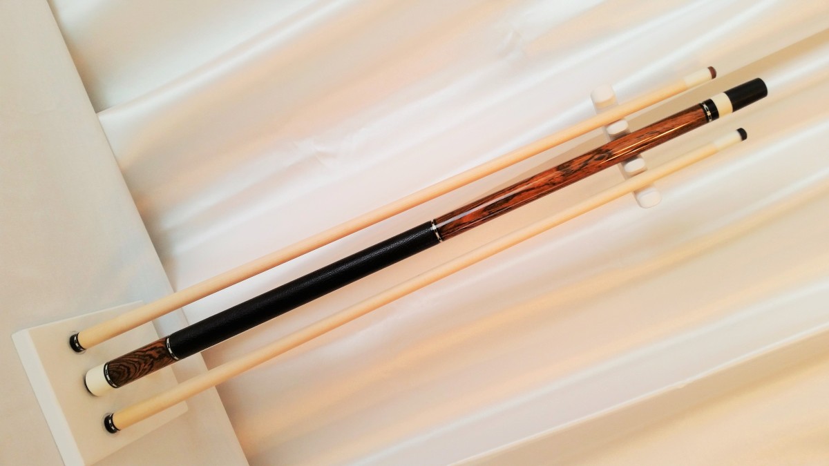 Andy Gilbert Bocote 2 Shaft Full Custom Pool Cue Stick For Sale.