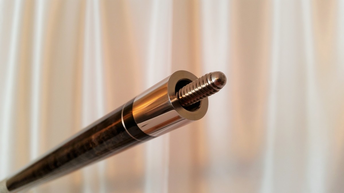 Tim Scruggs Custom Pool Cue Stick with 2 Shafts For Sale.