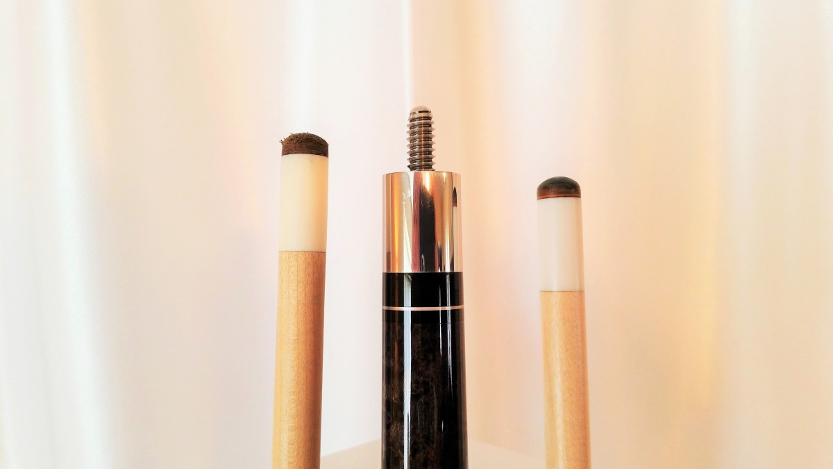 Tim Scruggs Custom Pool Cue Stick with 2 Shafts For Sale.