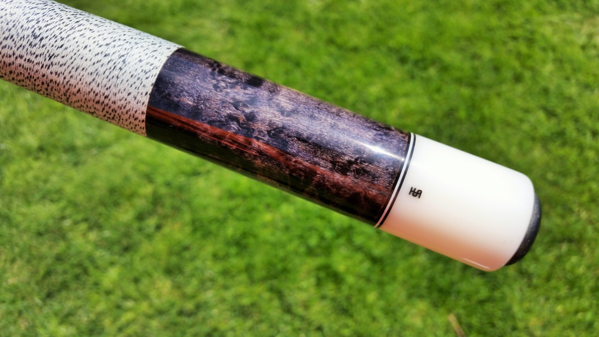 Tim Scruggs Custom Pool Cue Stick with 2 Shafts For Sale.