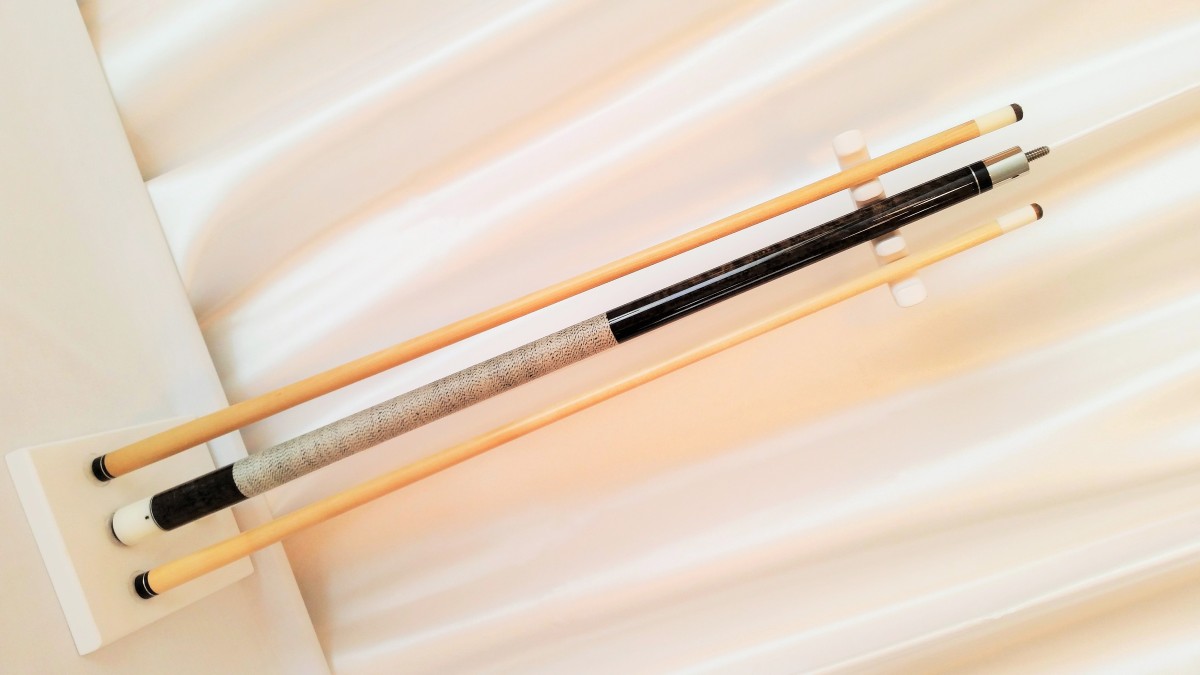 Tim Scruggs Custom Pool Cue Stick with 2 Shafts For Sale.