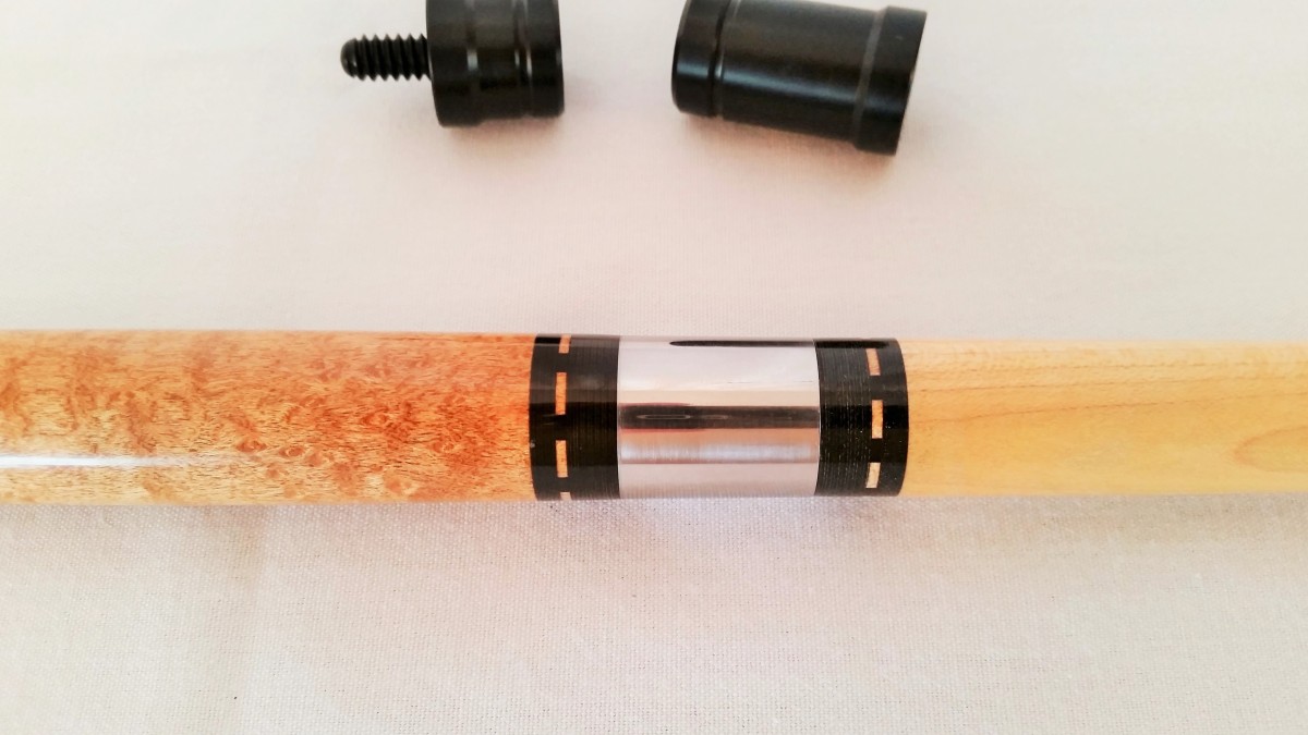 R1 Schon Pool Cue Stick For Sale. Pre 1985 Runde Stitch Ring Collars.