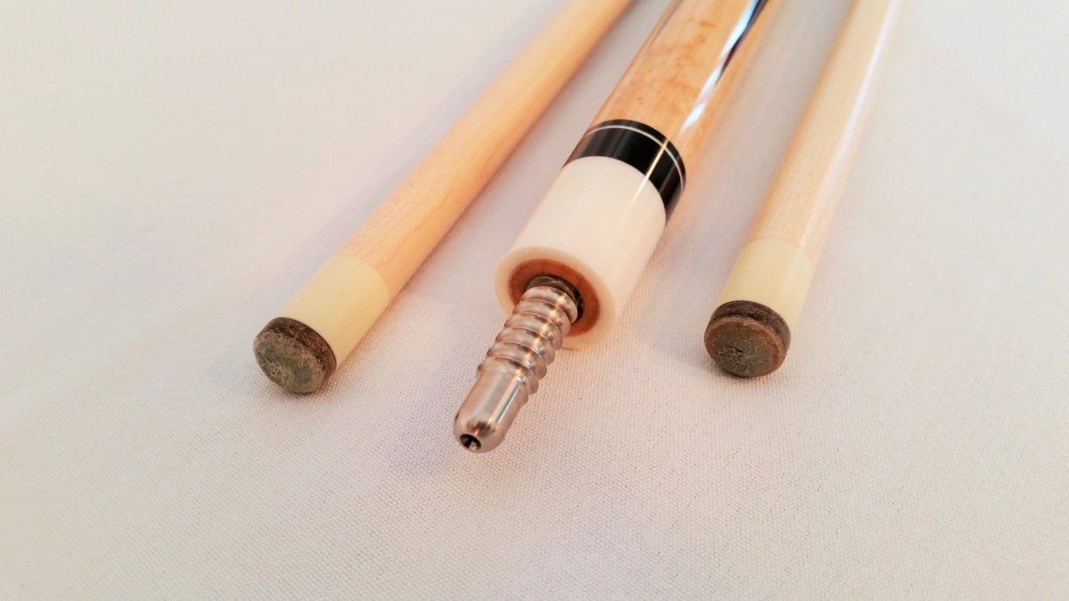 Joe Callaluca 2 shaft / 8 Point Custom Cue For Sale.