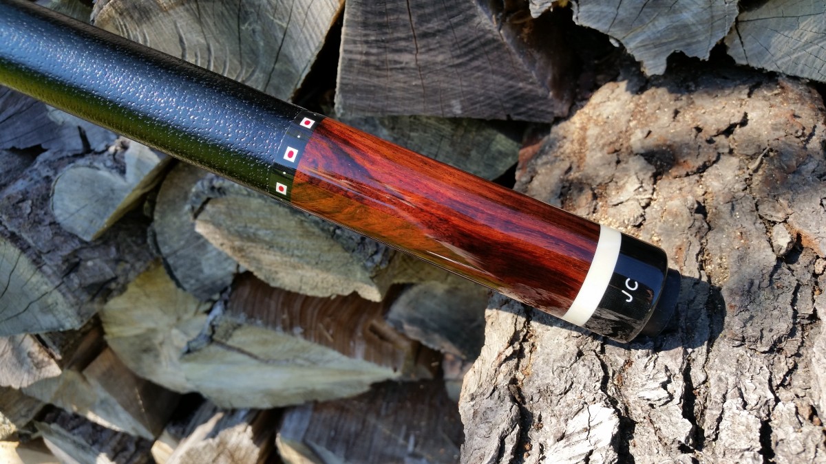 Joe Callaluca 2 shaft / 8 Point Custom Cue For Sale.