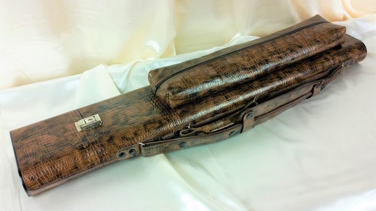 It's George 3x6 Brown leather Custom Pool Cue Case For Sale